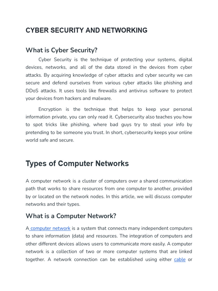 Cyber Security and Networking Questions | PDF | Computer Network | Network Topology