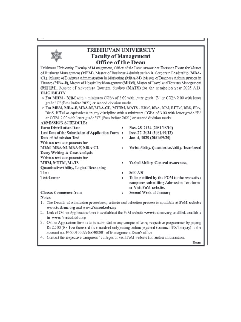 Master CMAT Notice 2025 | PDF