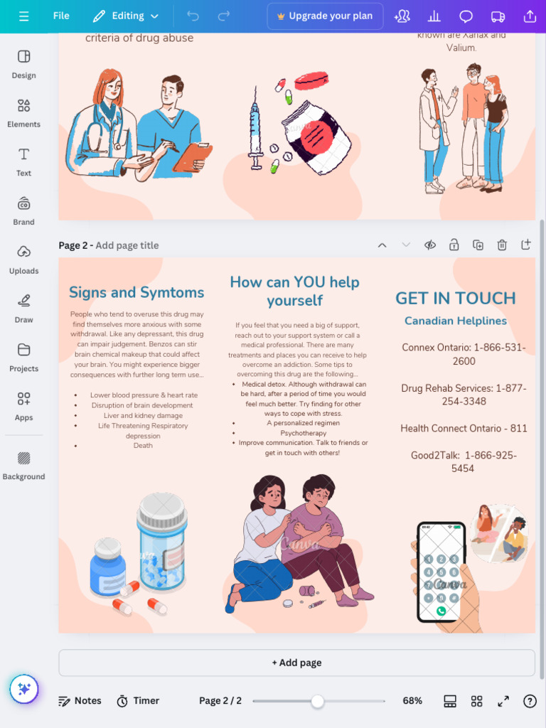 Substance Use and Abuse Assignment - Trifold Brochure - Canva 2 | PDF ...