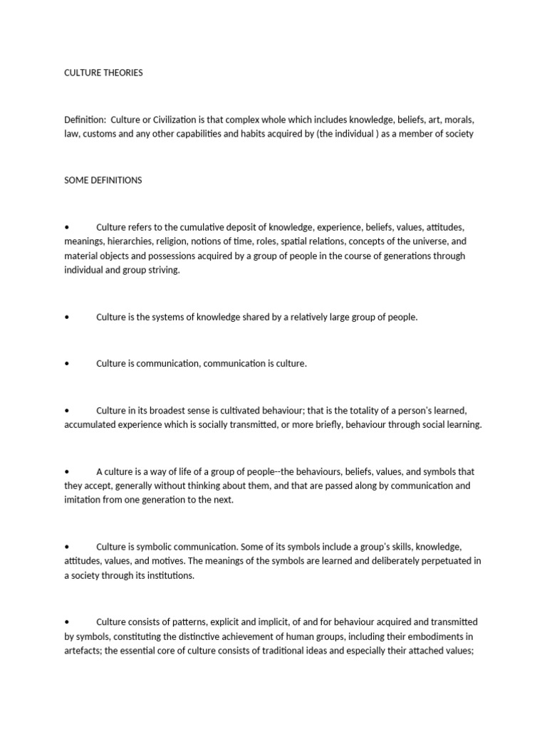 A_Level_Heritage_CULTURE_THEORIES | PDF | Knowledge | Attitude (Psychology)