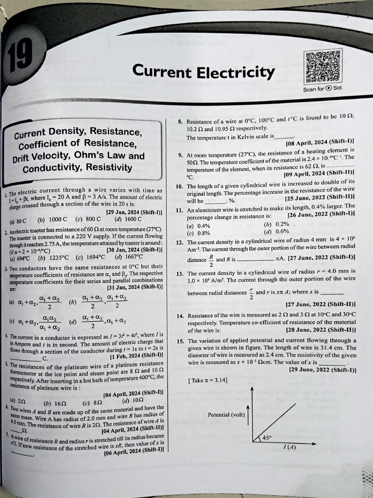 Current Electricity Pyqs | PDF