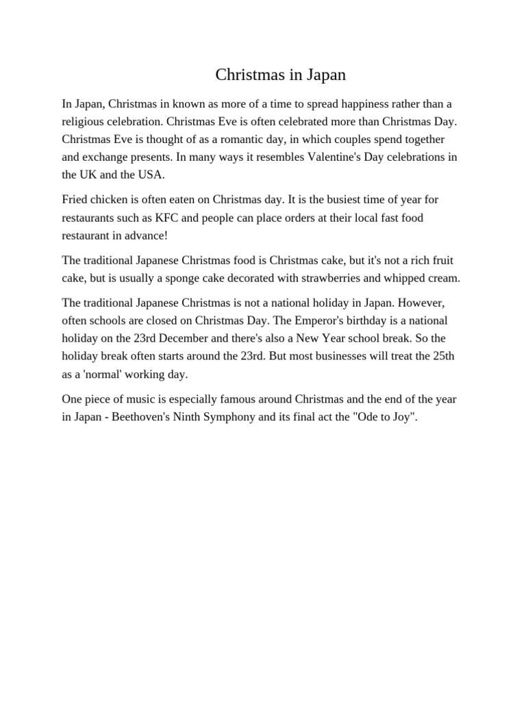 Christmas in Japan | PDF