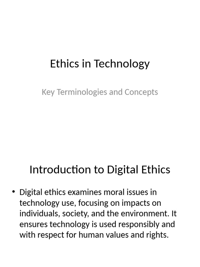 Digital Ethics: Key Concepts Explained | PDF | Privacy | Information