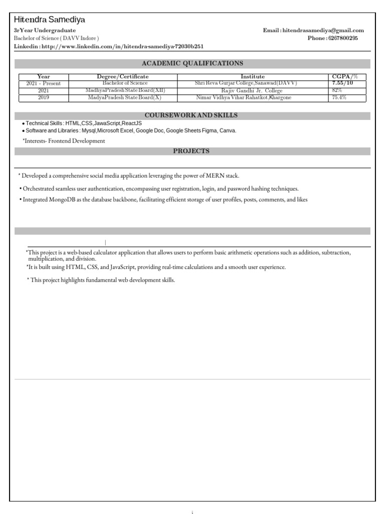 Resume Chetan Final | PDF