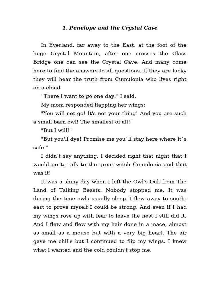 Penelope and The Crystal Cave | PDF