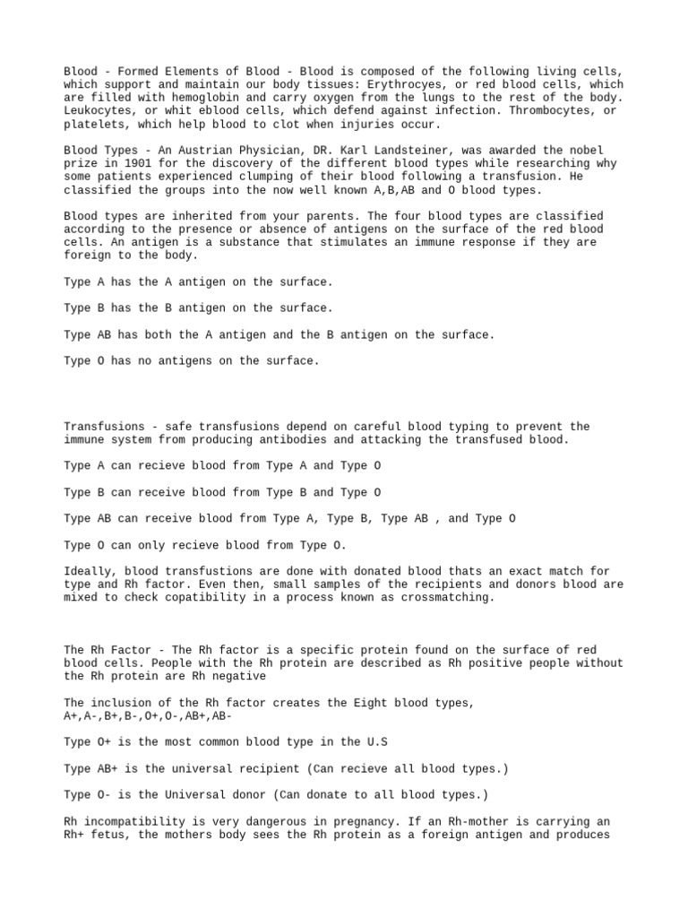 Cardiovascular notes p4 | PDF | Blood Type | Blood