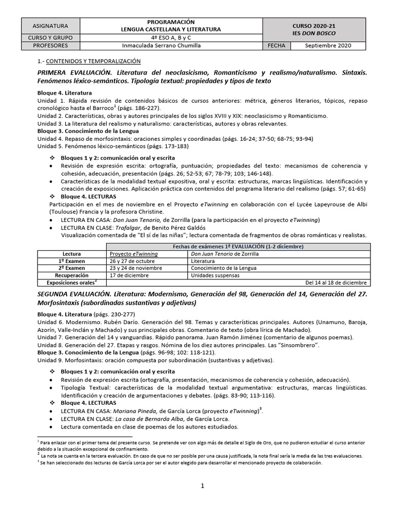 Programacion 4 Eso | PDF | Evaluación | Sintaxis