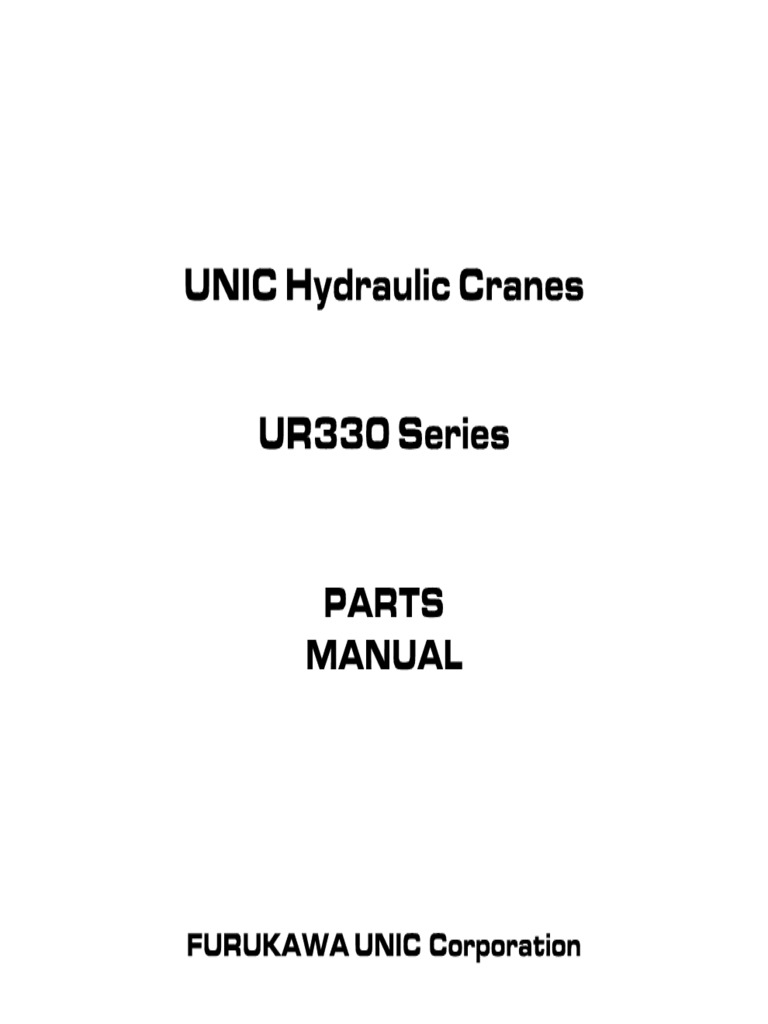 UNIC Crane Parts Manual UR330 Series | PDF