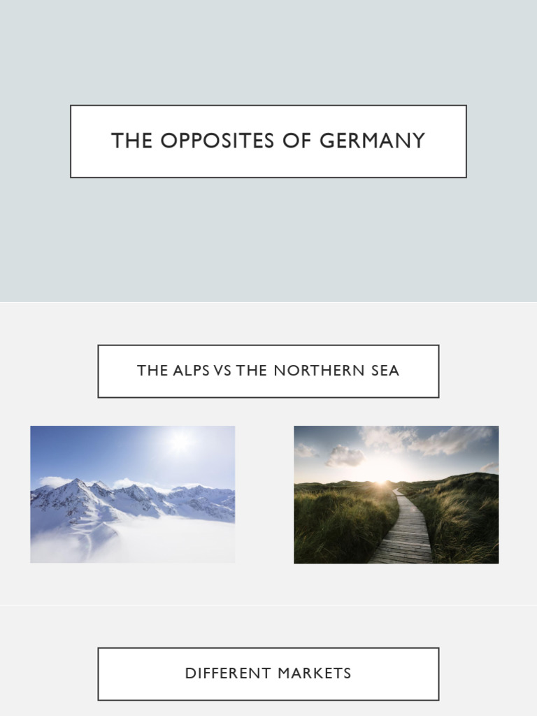 Contrasts of Germany: Cities, Countryside, and Dialects | PDF