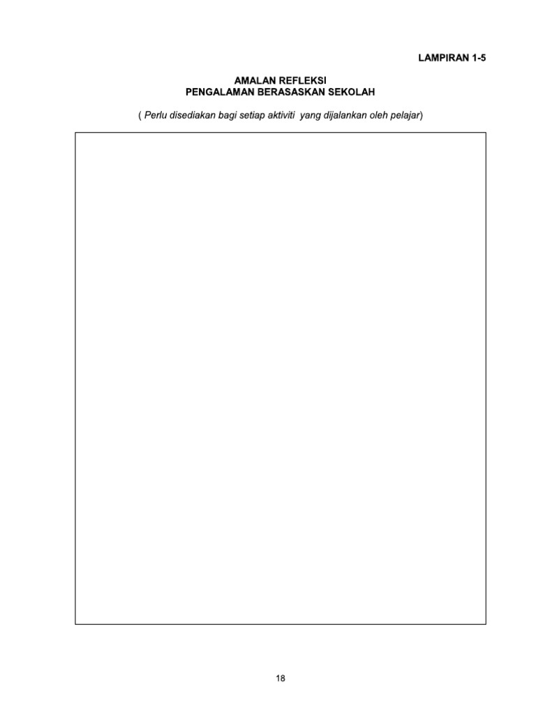 Lampiran 1-5 Amalan Refleksi Pbs | PDF