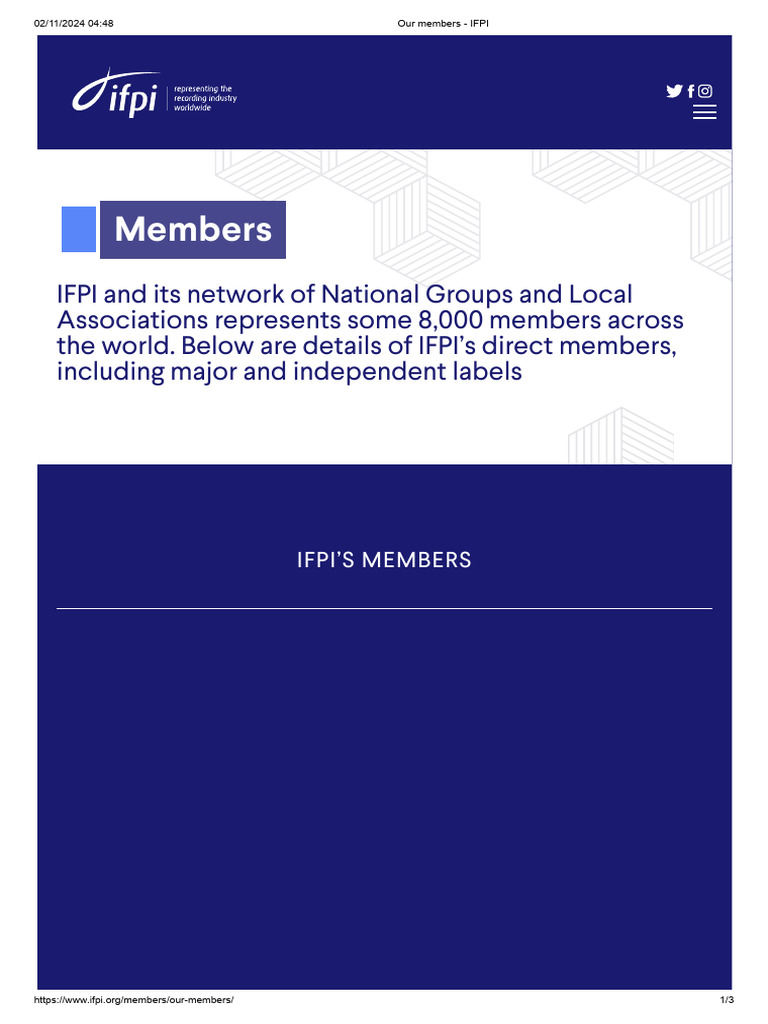 IFPI Membership Overview and Details | PDF