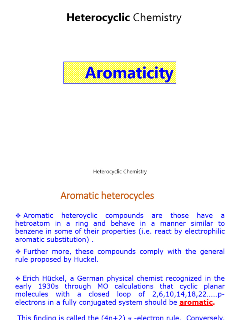 CYC-503 Aromaticity | PDF | Aromaticity | Heterocyclic Compound