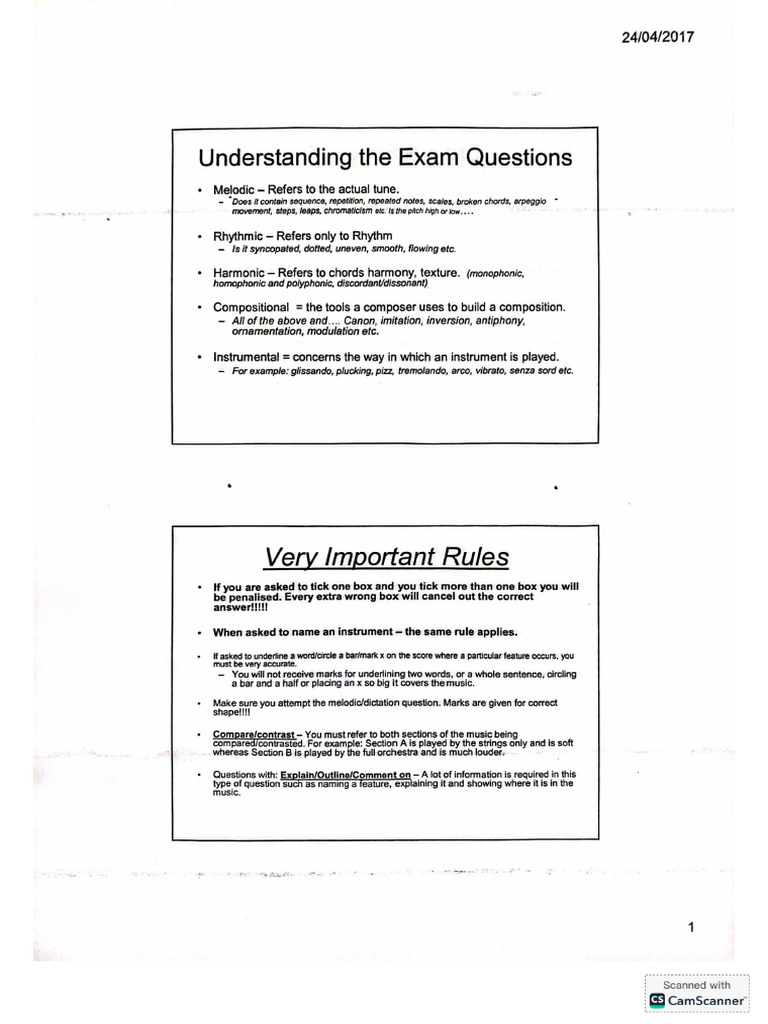 Exam Terminology | PDF