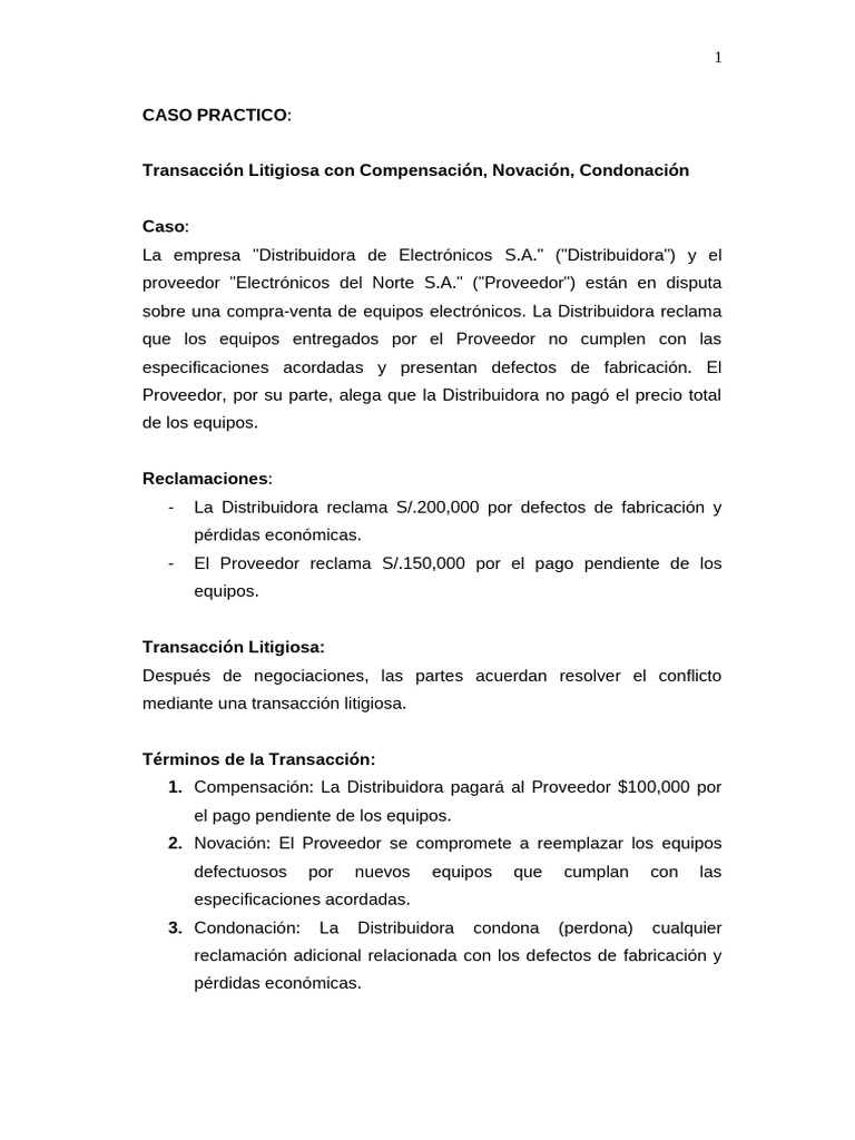 Caso Practico - (Ta2) - Esquema | PDF