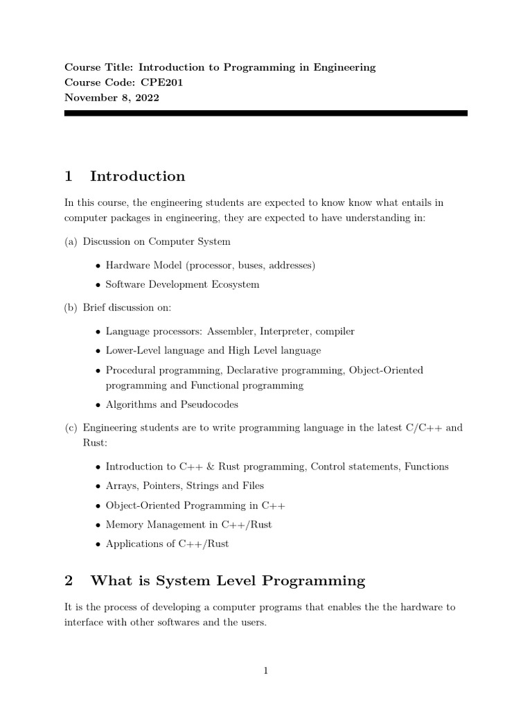 Lect1 | PDF | Computer Programming | C++