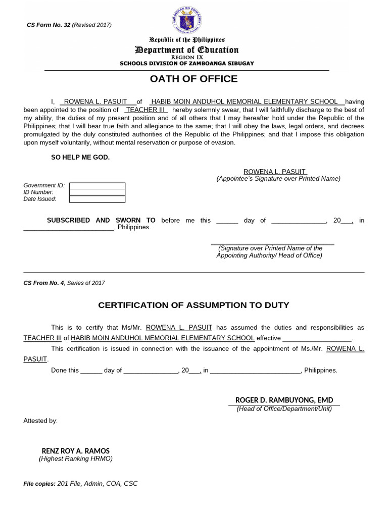 Joint Oath Assumption | PDF