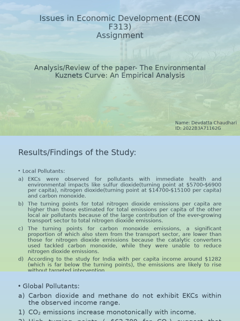 IED Assignment Presentation | PDF | Air Pollution | Environmental Issues