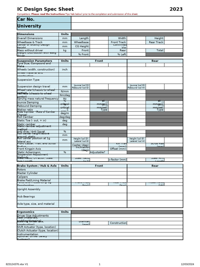 2025_fs_design_ic_spec_sheet | PDF | Vehicle Technology | Vehicles