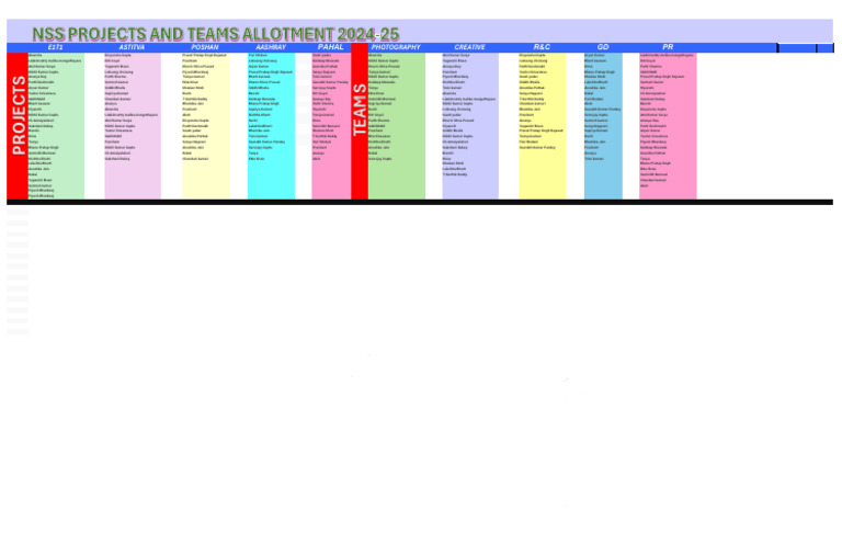 NSS Projects & Teams 2024-25 | PDF