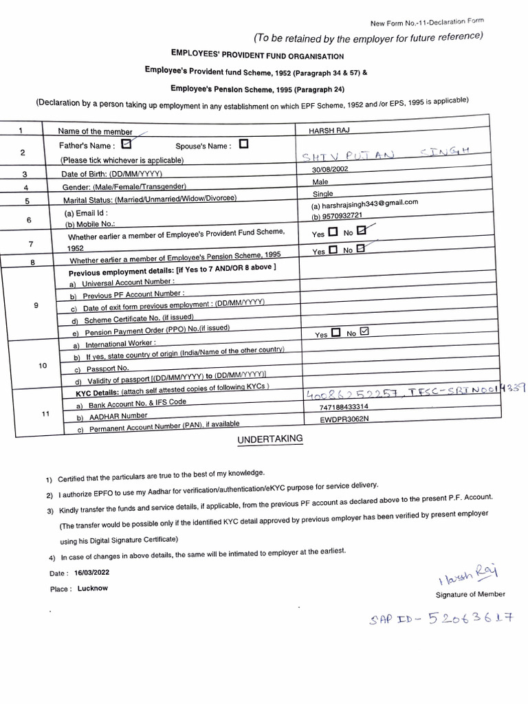 Form 11 | PDF | Access Control