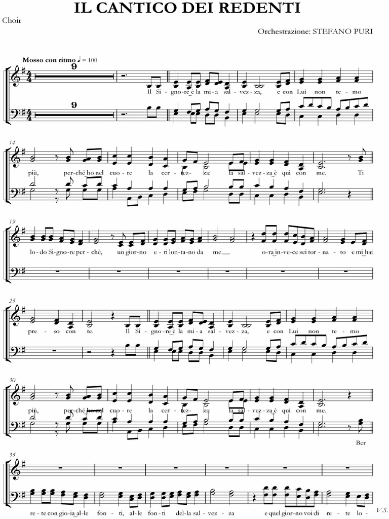Il Cantico Dei Credenti - Coro | PDF