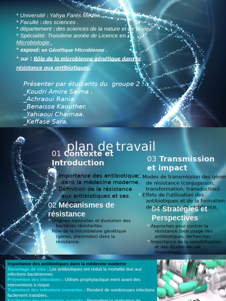 Le Rôle de La Microbienne Génétique Dans La Résistance Aux Antibiotique | PDF | Résistance aux ...