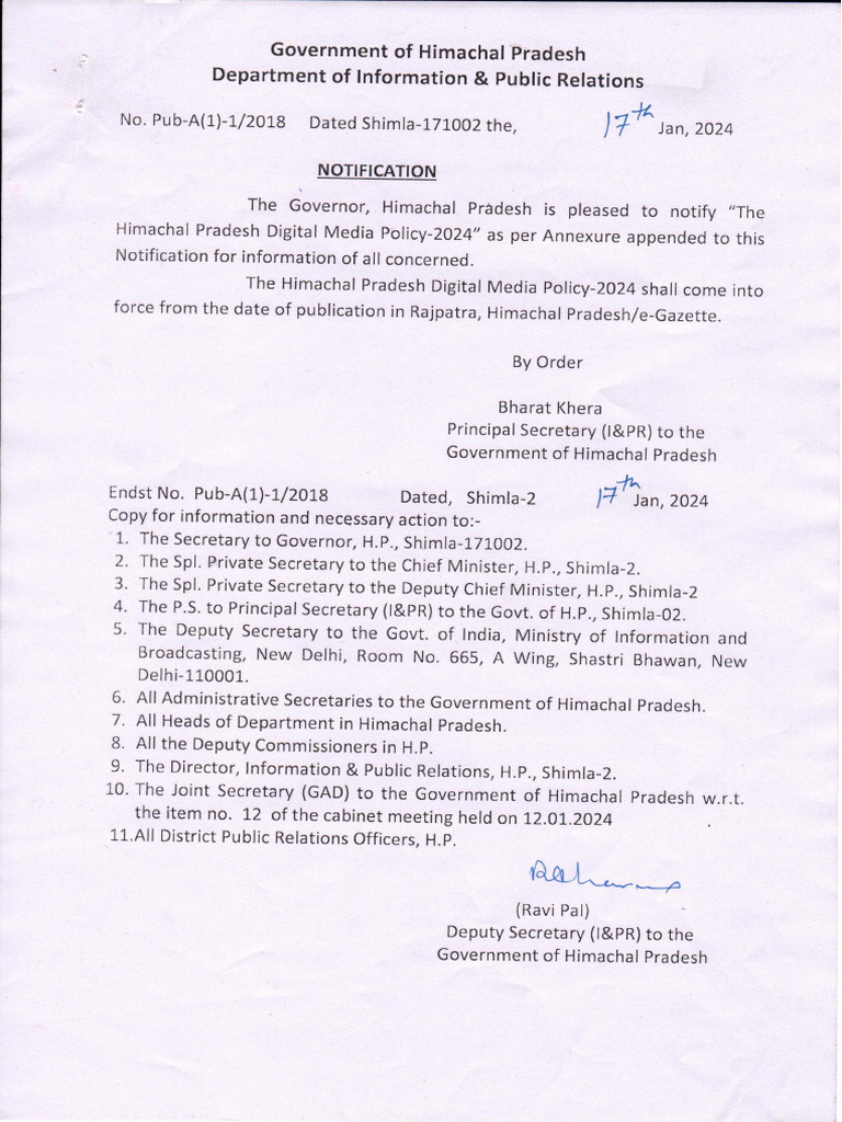 Digital Media Policy 2024 | PDF
