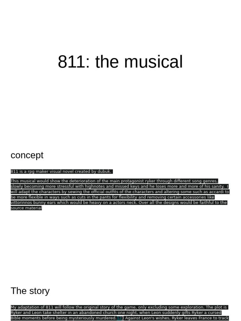811_ the Musical | PDF