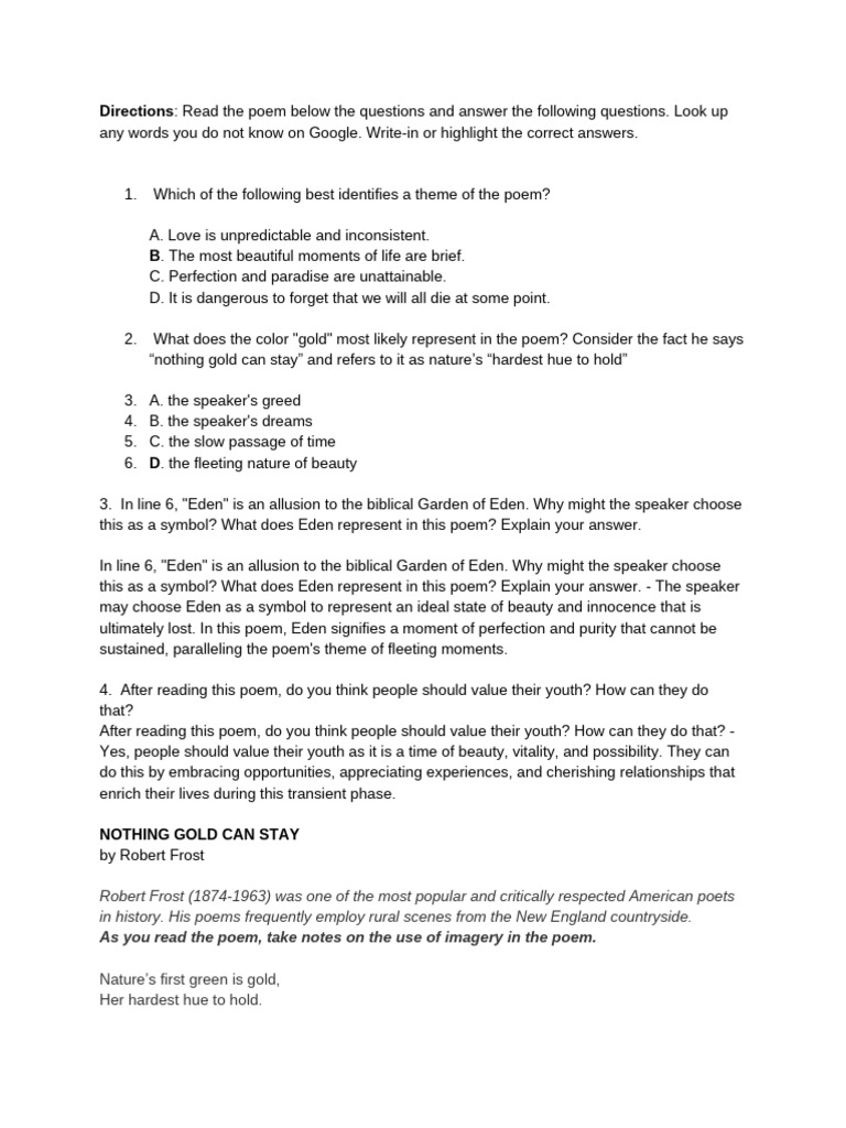 Frost - Nothing Gold Can Stay 20 Pts | PDF