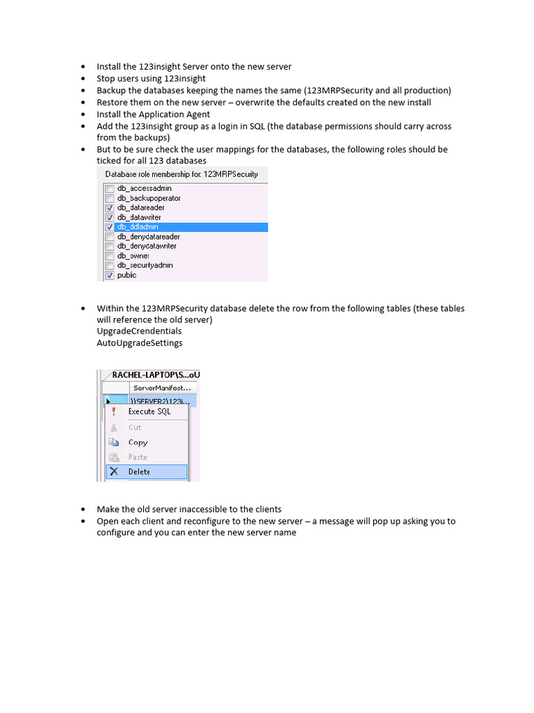 Moving to a New Server | PDF