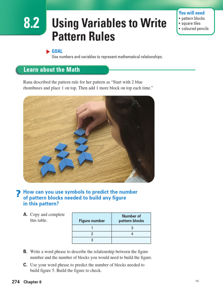 Writing Algebraic Pattern Rules | PDF | Numbers | Variable (Mathematics)