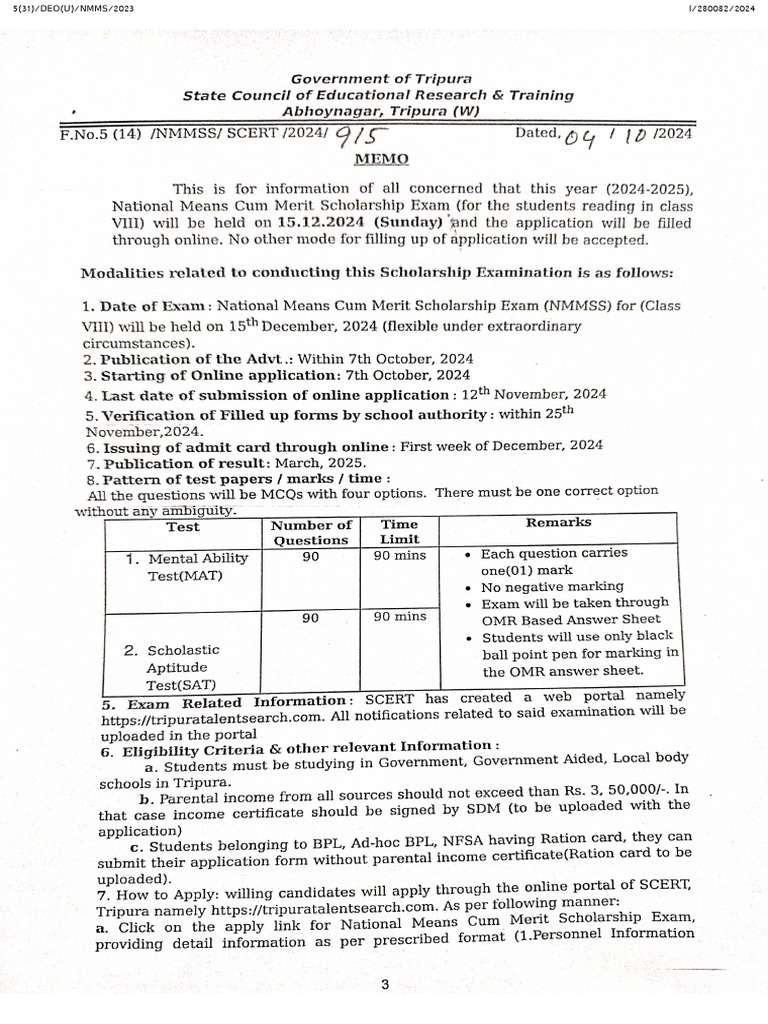 NNMS Notice 2024 | PDF