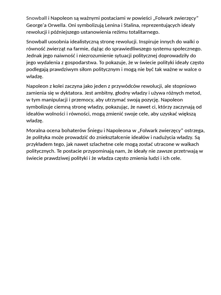 Snowball I Napoleon | PDF