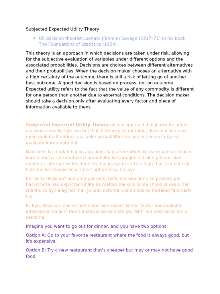 Decision-Making Theories Explained | PDF | Heuristic | Decision Making