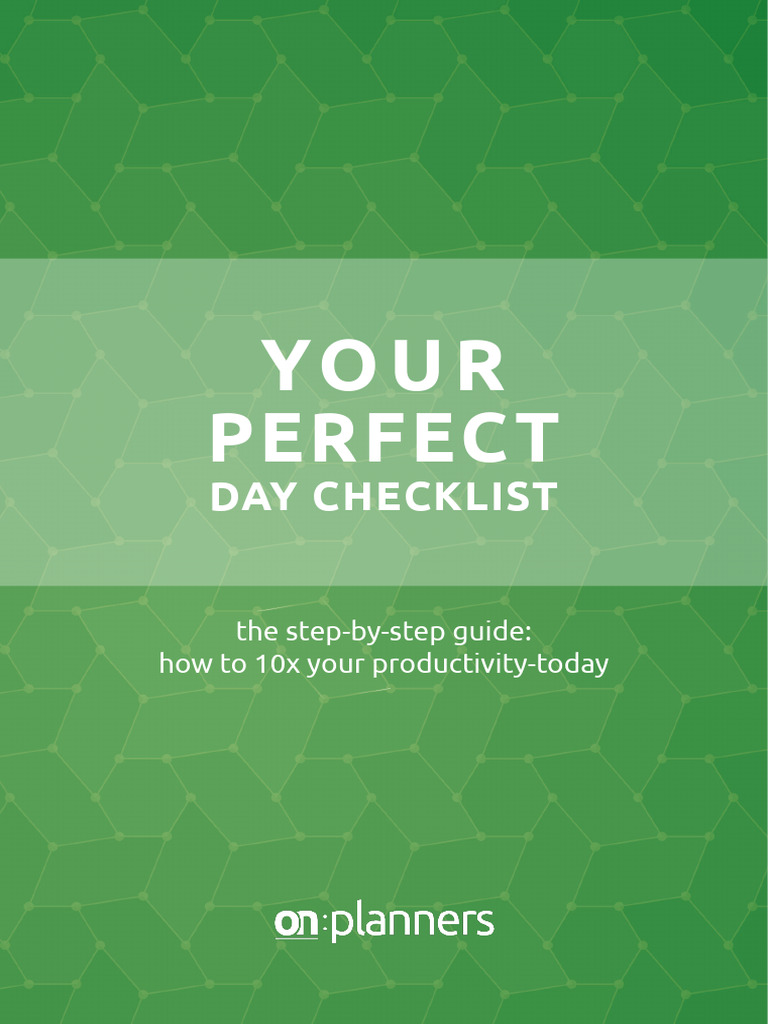 Your_Perfect_day_checklist | PDF | Time Management | Professional Skills