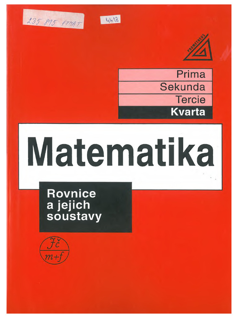 Prometheus - Kvarta - Rovnice A Ich Sústavy | PDF