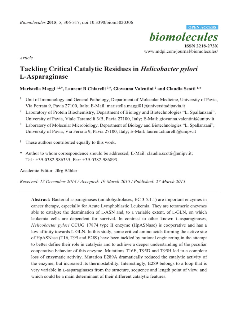 biomolecules-05-00306 | PDF | Active Site | Enzyme Kinetics