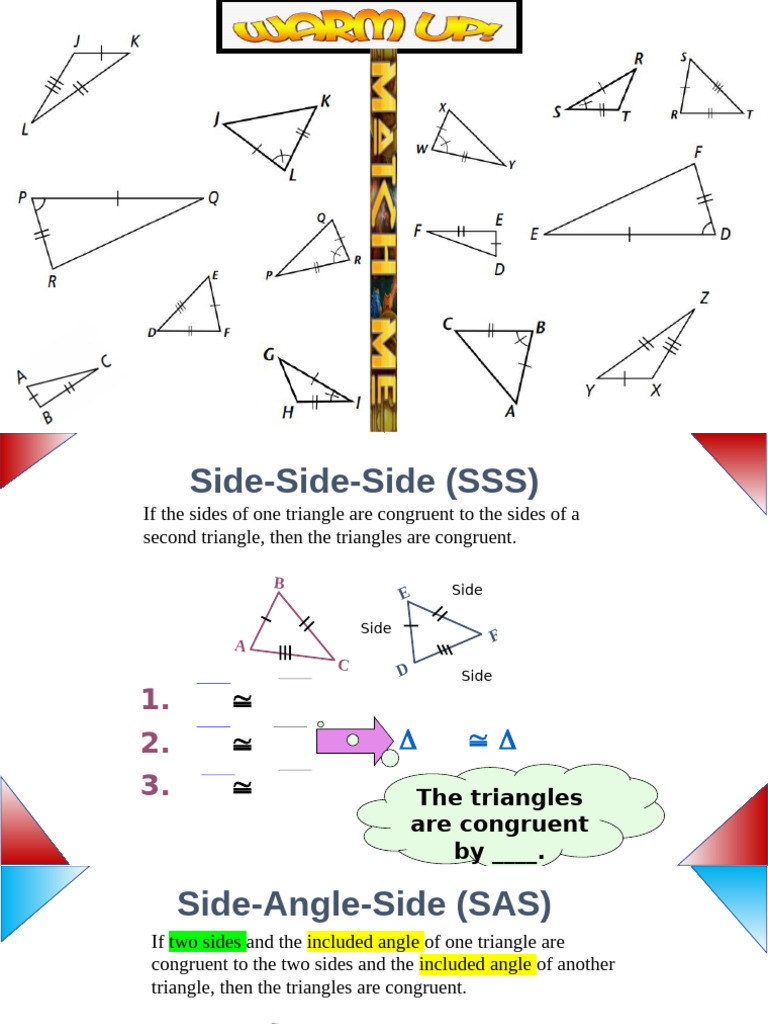 SSS & SAS Postulates Updated | PDF
