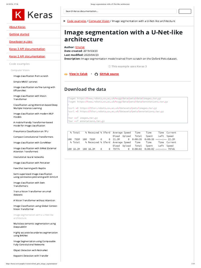 Image Segmentation With A U-Net-like Architecture | PDF | Computer ...