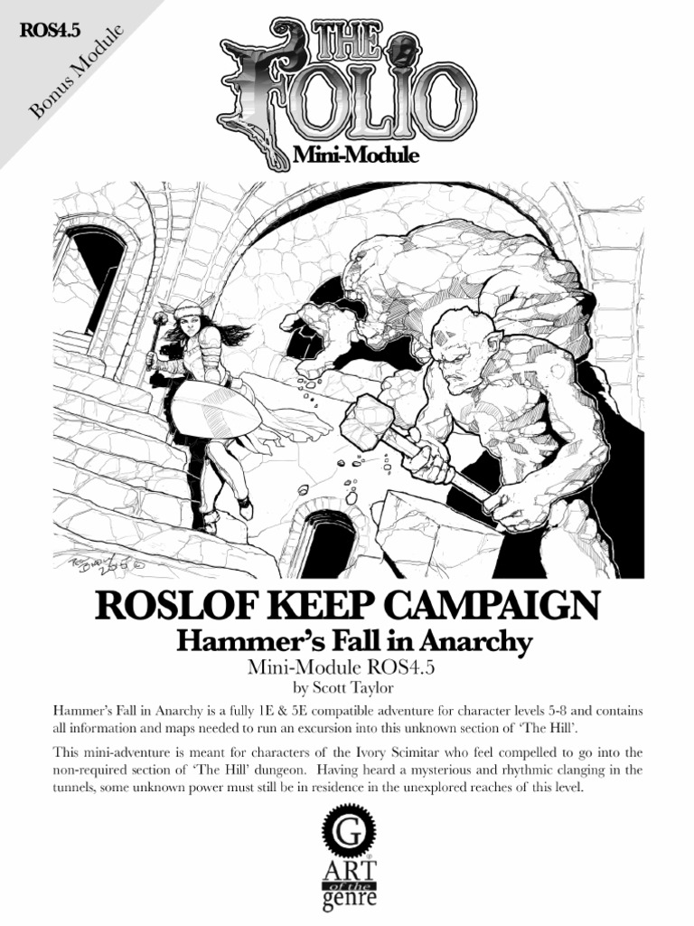 The Folio 04.5 ROS4.5 Hammer's Fall in Anarchy (1e, OSRIC, 5e) | PDF