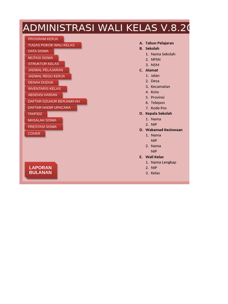Aplikasi Adm Wali Kelas v.8.2023 | PDF