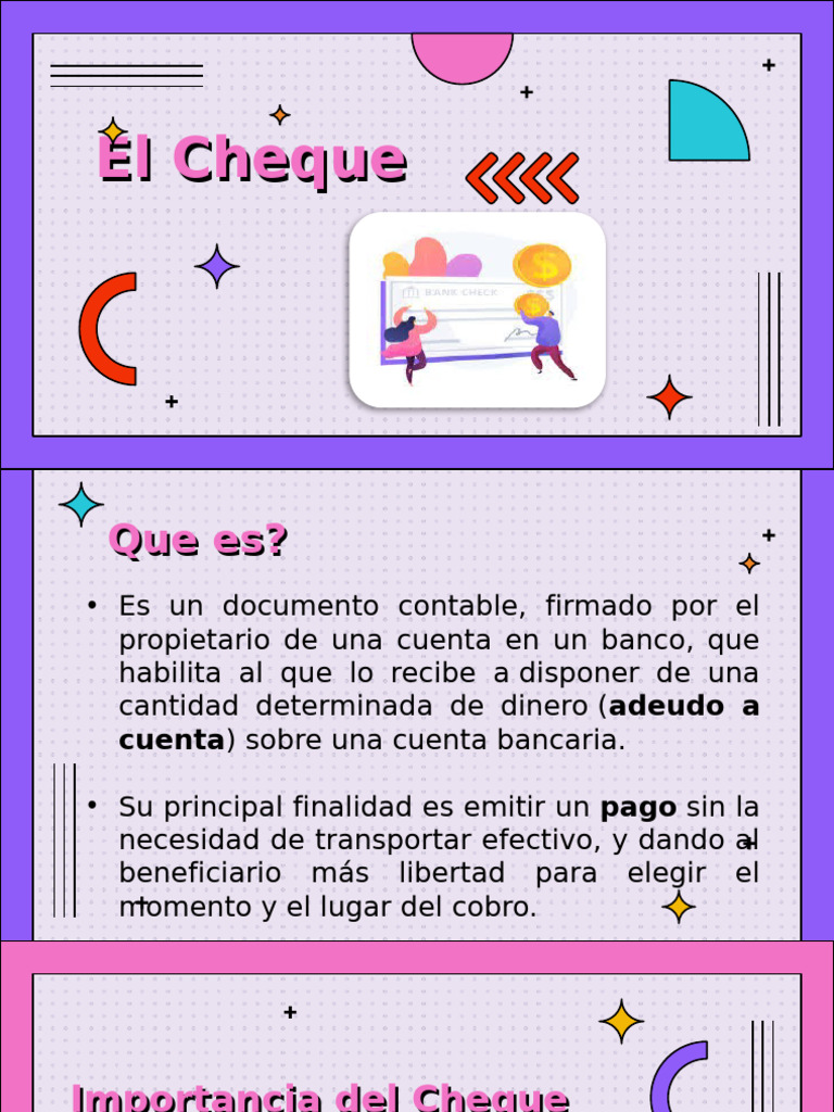 El Cheque | PDF | Cheque | Dinero