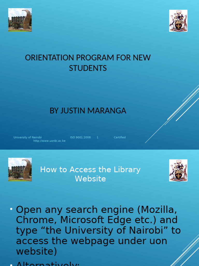 Law Library Orientaion-On Library Website & Important Features | PDF | Libraries | Computing