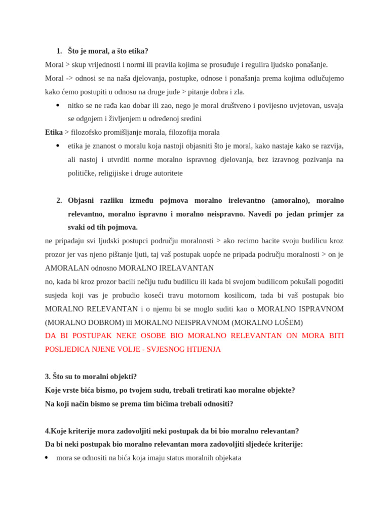 Etika Pitanja I Odg | PDF