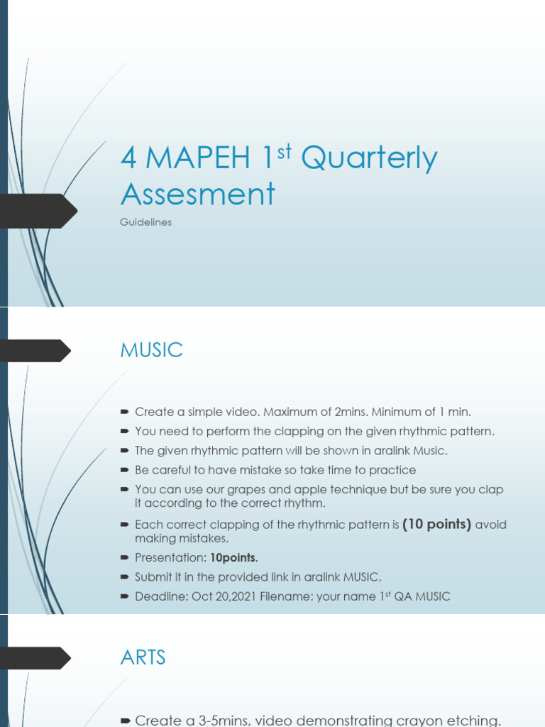 4 MAPEH 1st Quarterly Assesment | PDF