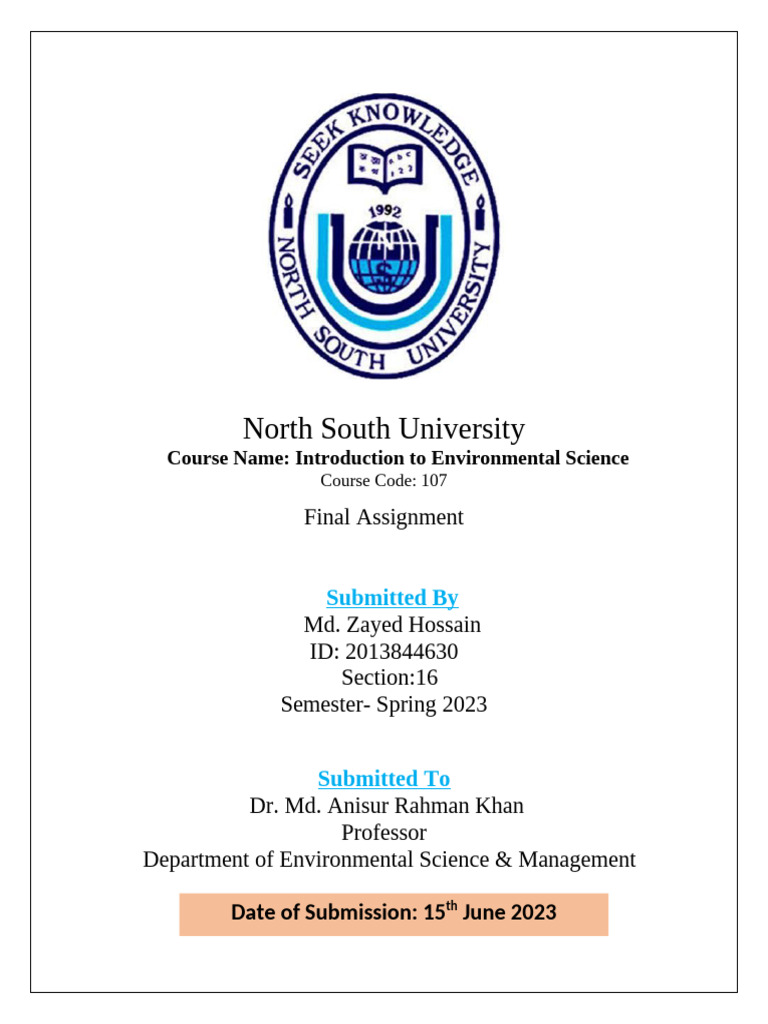 ENV 107 Assignment | PDF | Fossil Fuel Power Station | Air Pollution ENV 107 Assignment | PDF | Fossil Fuel Power Station | Air Pollution