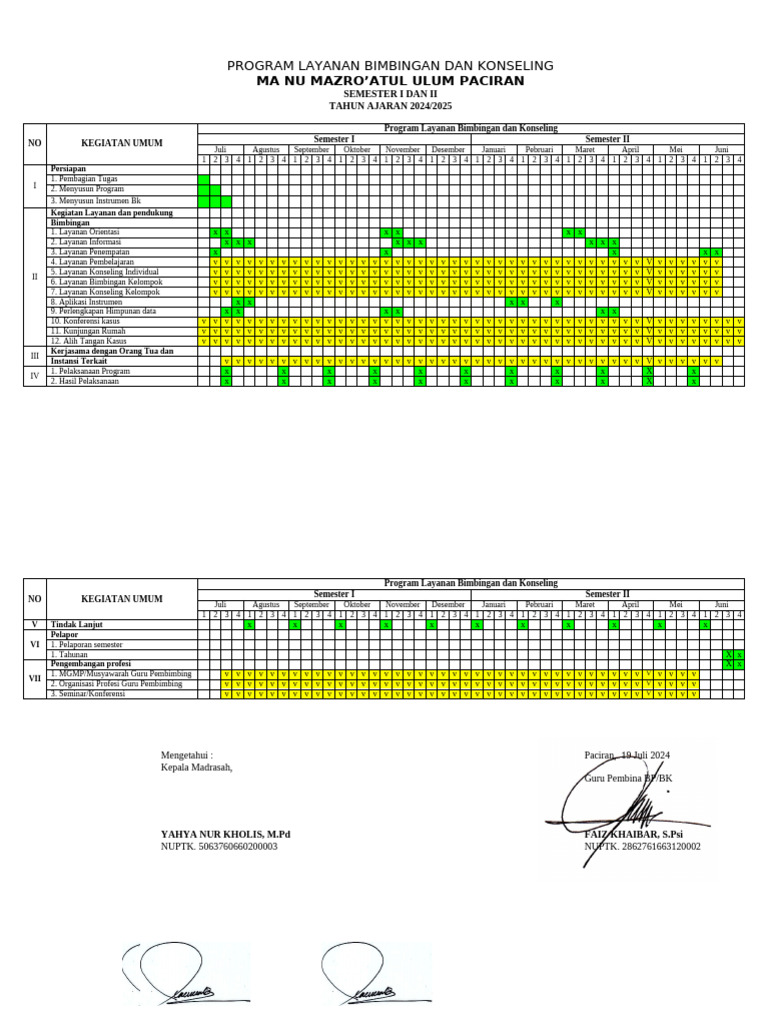 Program Layanan BK 2024-2025 | PDF