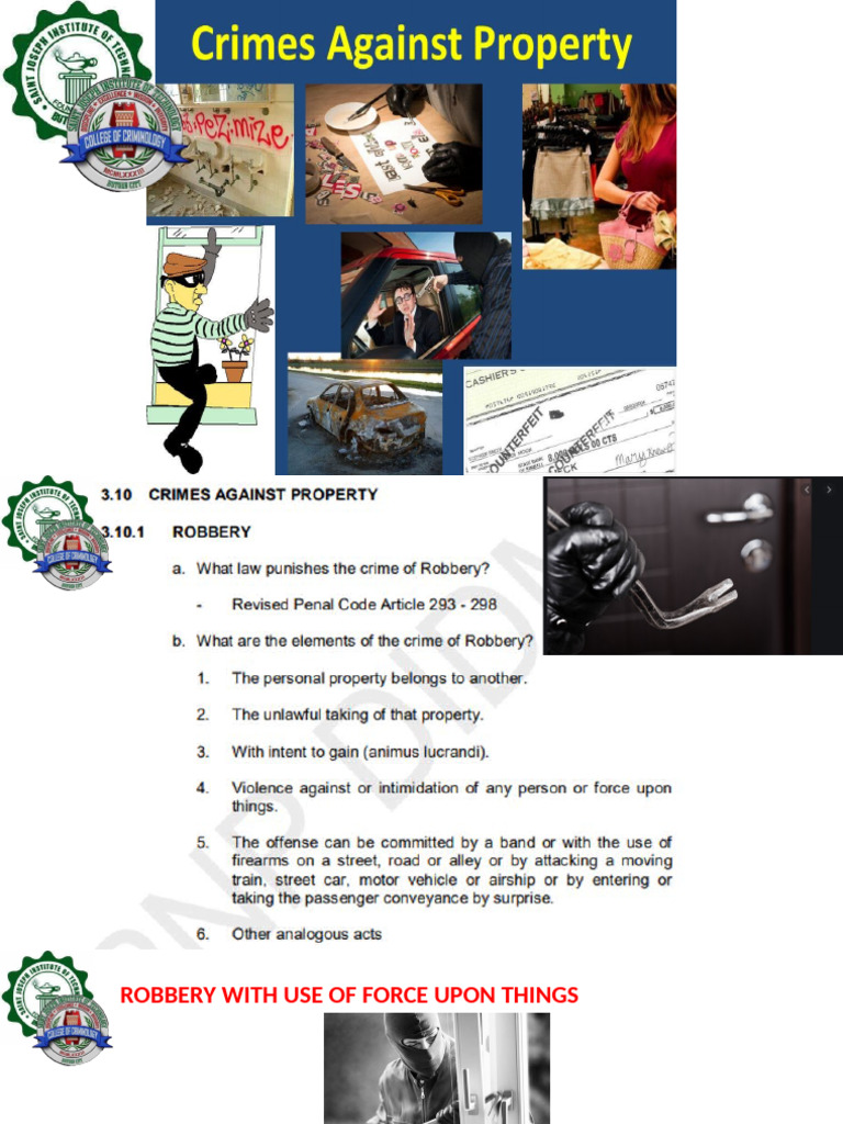 Crimes Against Property | PDF