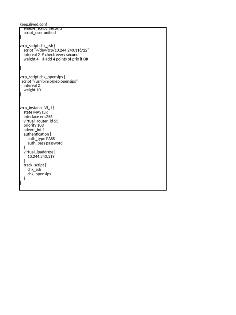 vms_keepalived_check_list | PDF | Software | Computing