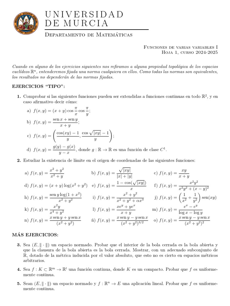 H1 FFV1 | PDF | Espacio compacto | Espacio métrico